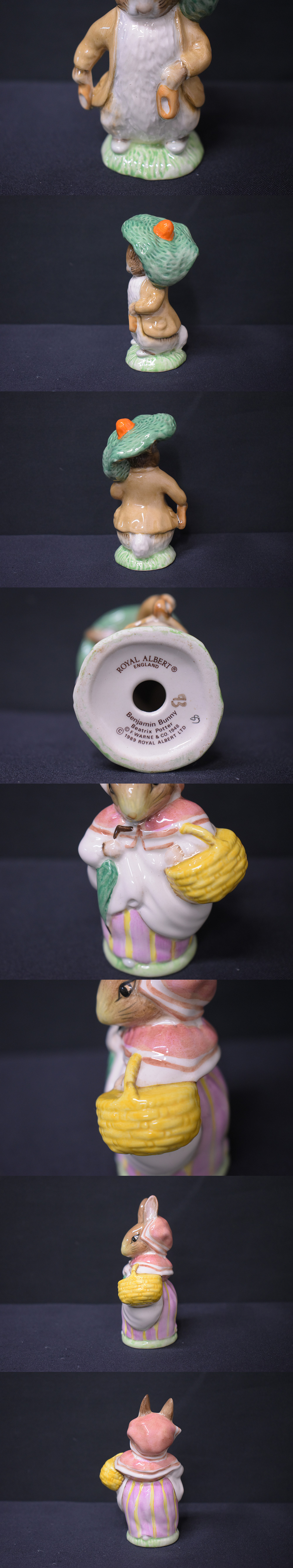 【やや傷や汚れあり】TSS023_BEATRIX POTTER/ピーターラビット/ペンジャミンバニー/ミセスラビット/英国製/BESWICK ...